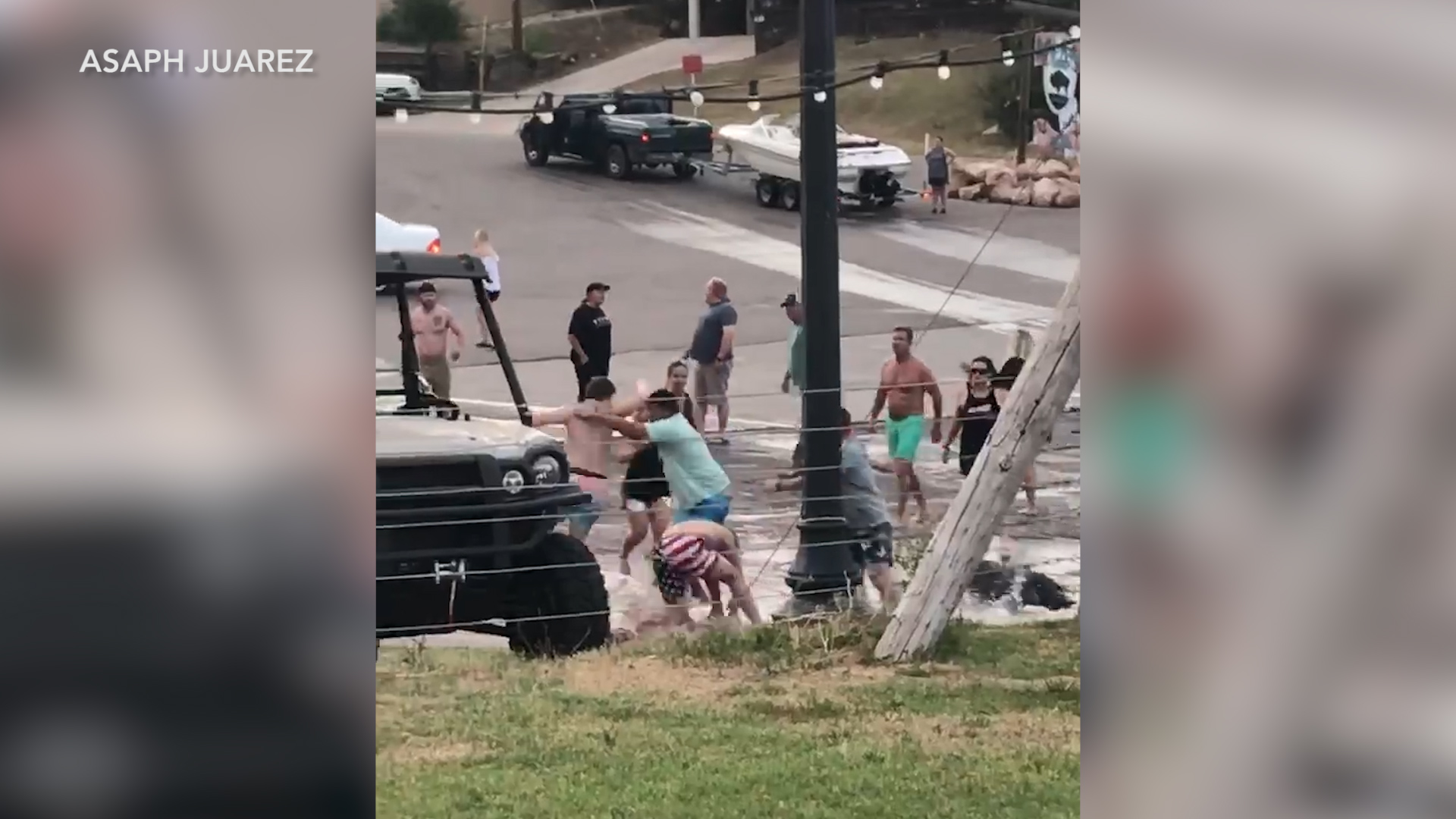 WATCH: Brawl Breaks out on the Boat Ramp at the Lake