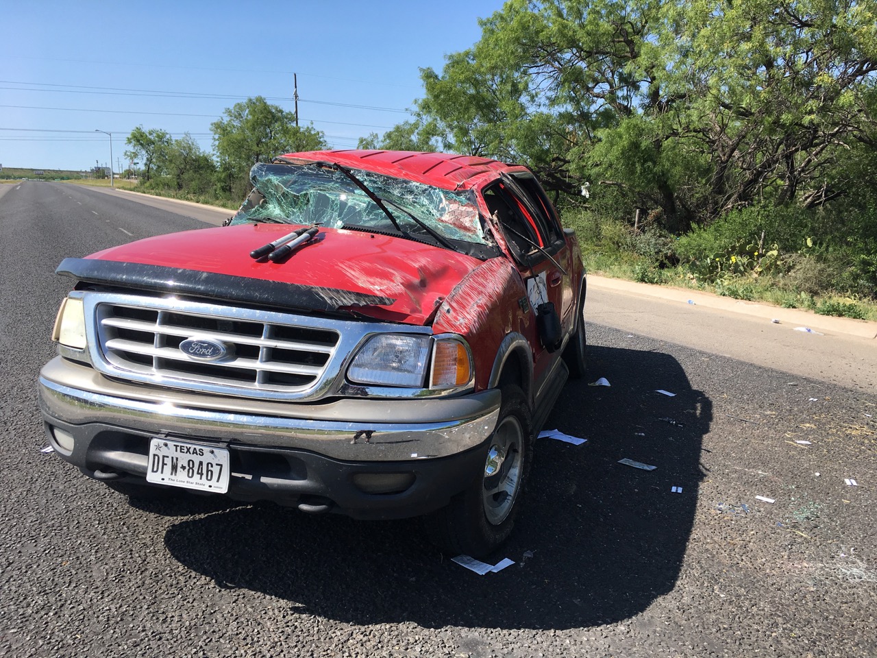 Red Ford F-150 Flips 4 to 5 Times in Single Vehicle Crash