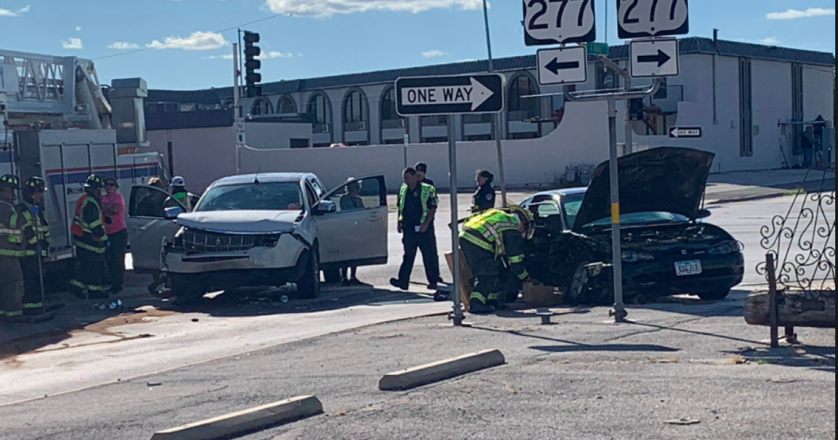 Passenger Trapped in Car in Scary Crash at Busy Intersection