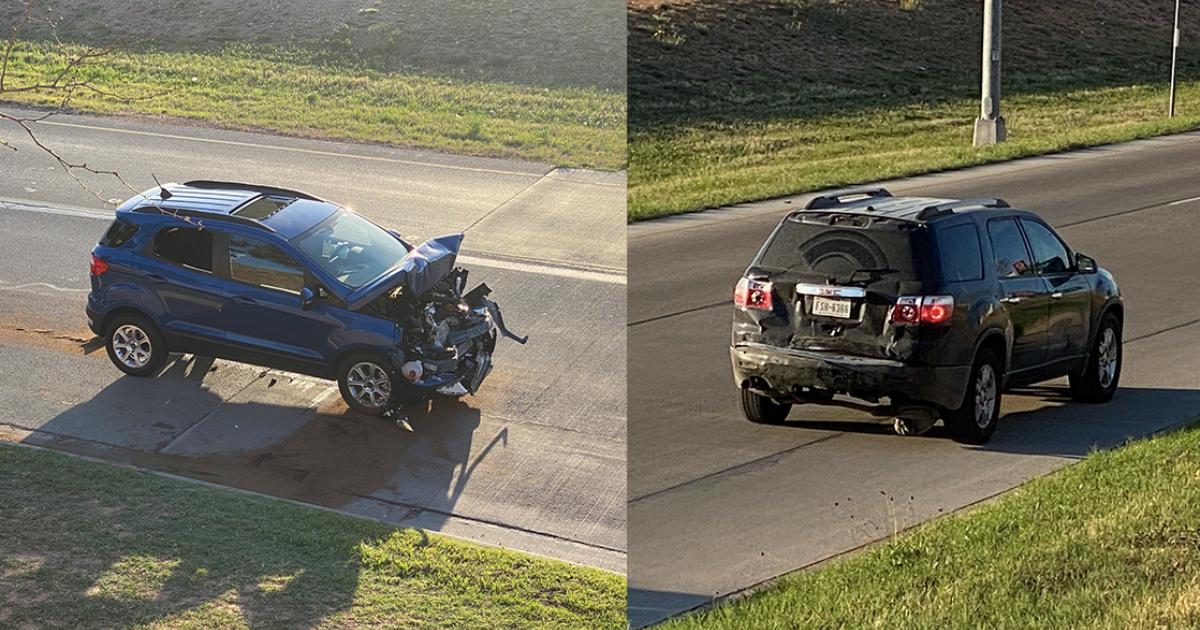Crash Leaves SUV With Significant Front End Damage