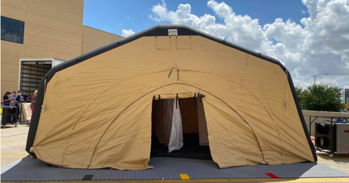 Midland Memorial Sets Up Over Flow Tent As Covid Cases Rise