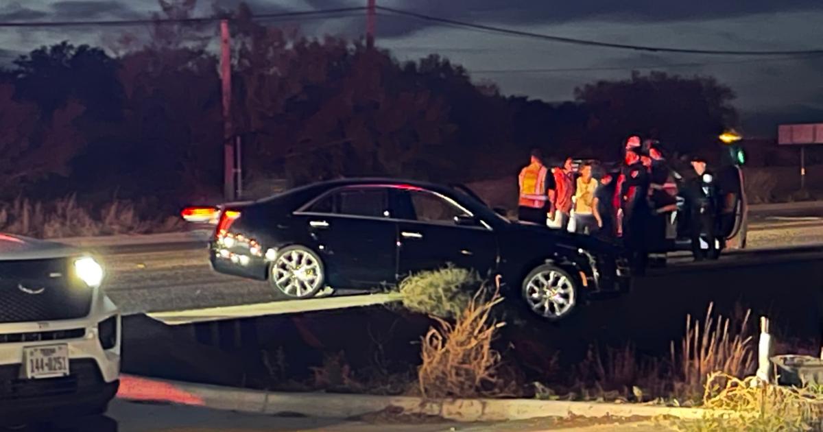 WATCH: Caddy Left Dangling Off the Roadway After Crash with SUV