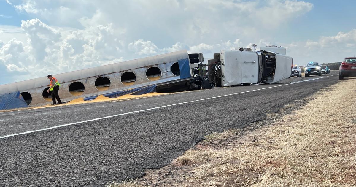 WATCH: Big Rig Crash Blocks Traffic in front of Goodyear Proving ...