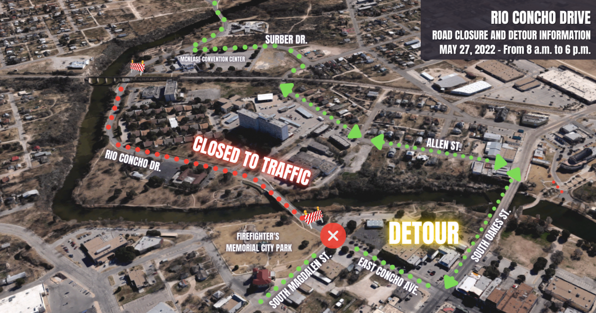 COSA: Busy Portion of Rio Concho Drive Closed Friday