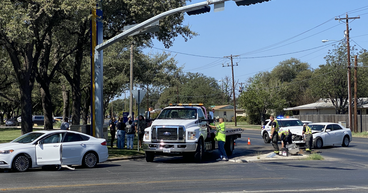 WATCH: Two Vehicle Crash at Angelo State University Monday