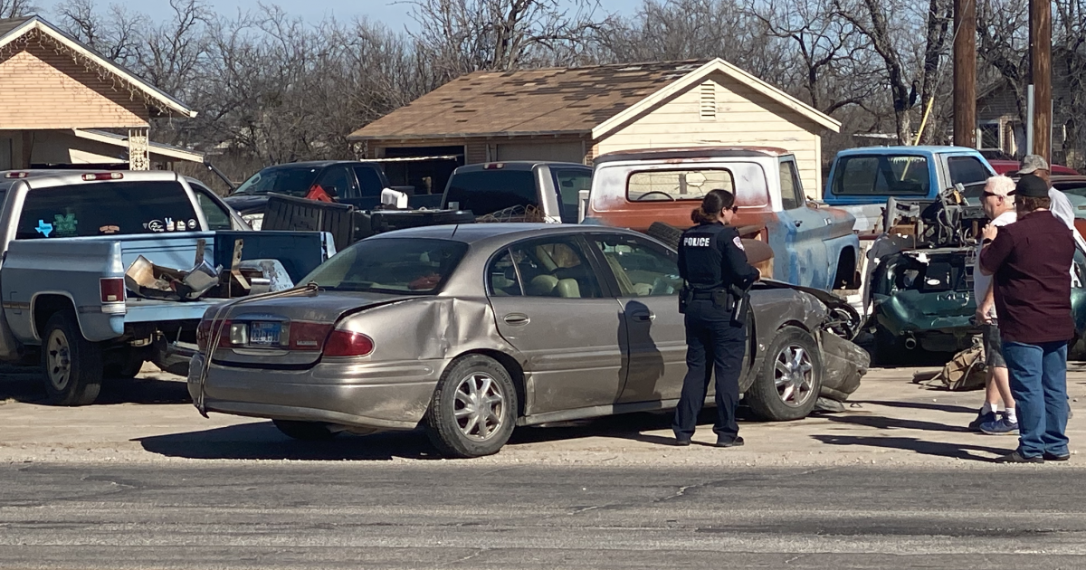 WATCH: Mini Van Crushed by Old School Sedan in North San Angelo