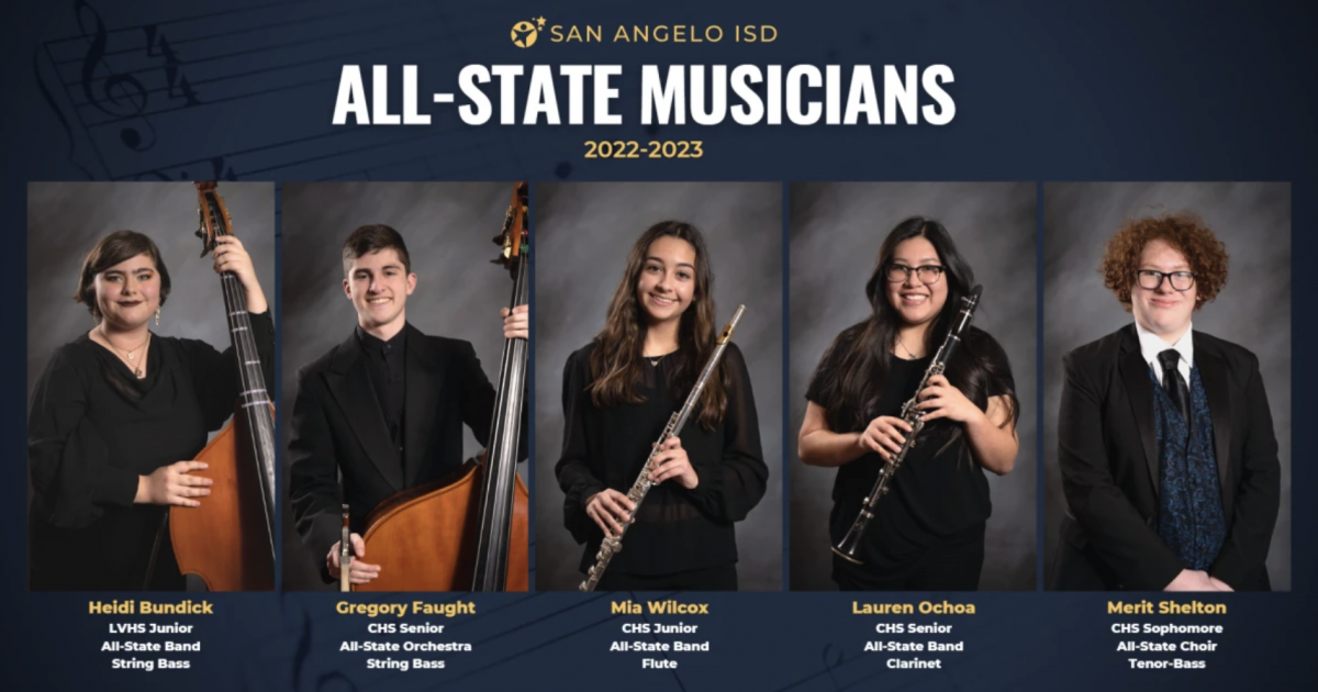 San Angelo ISD Produces Five All State Musicians