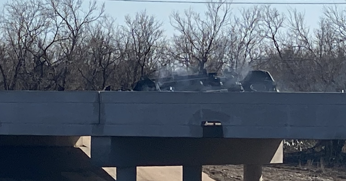 Fiery Rollover Crash on US-87 N. Visible for Miles Friday