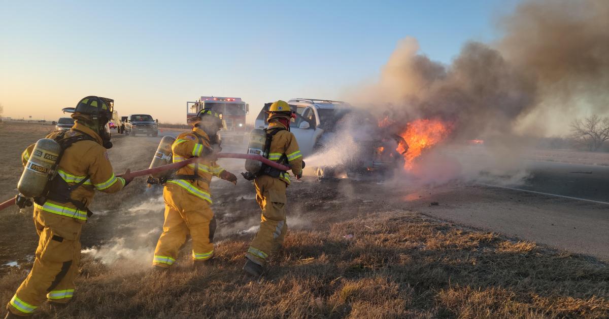 Rubber Necking Truck Drivers Crash Eyeing Vehicle Fire