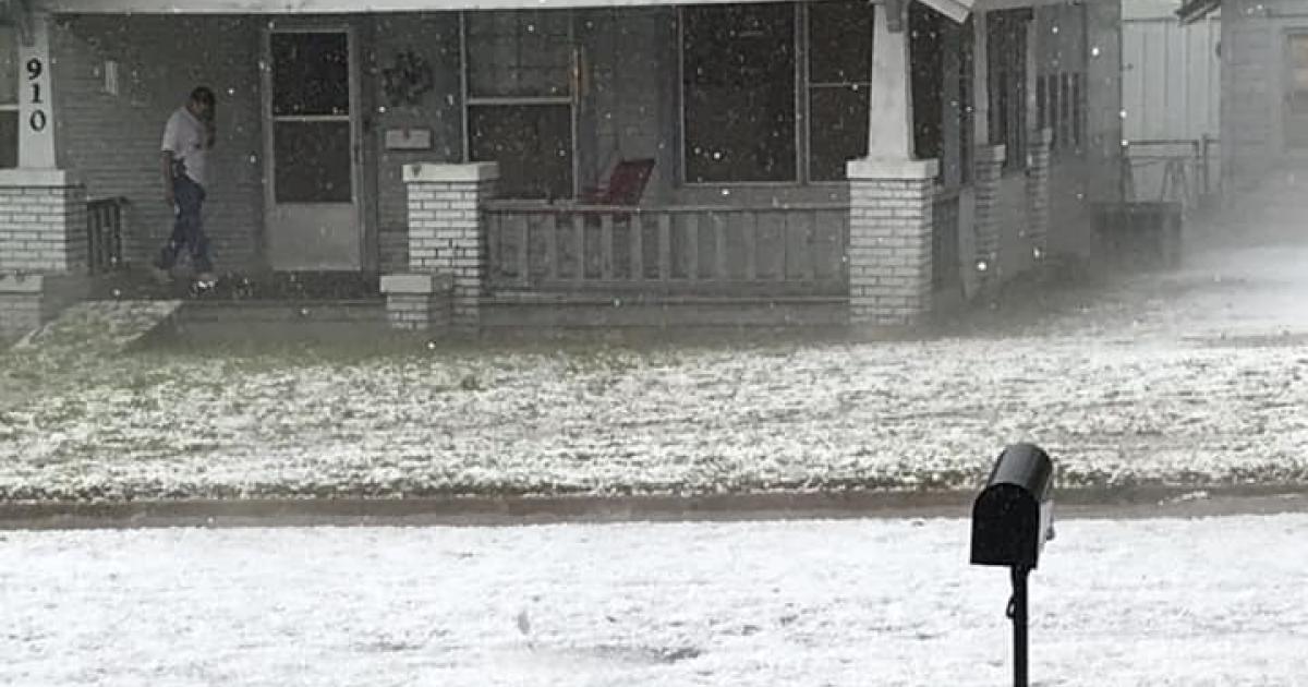 NWS: Hail Pounds Ballinger Area Saturday