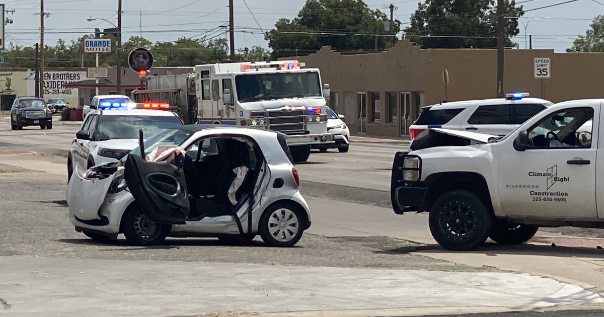 Tiny Smart Car Crushed in Crash with Big Truck