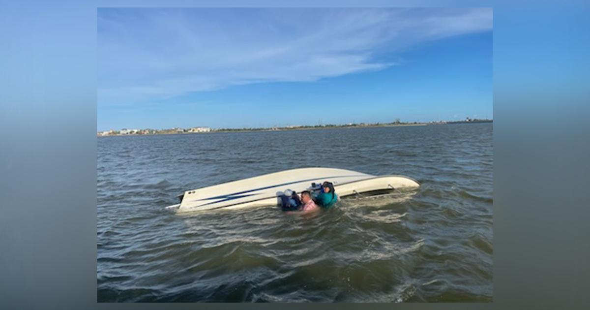 Coast Guard Saves 2 Children, 2 Adults from Capsized Boat Near Galveston