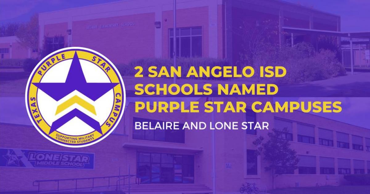 San Angelo ISD Campuses Receive Purple Star Designation