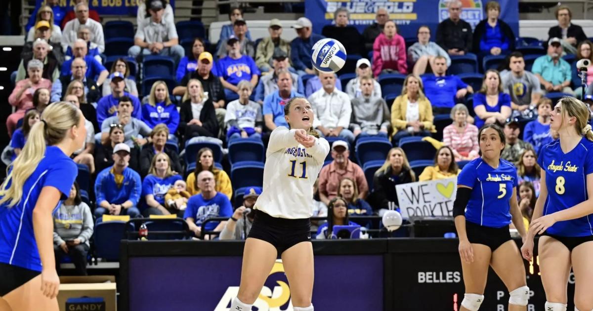 Angelo State Volleyball Wins Opening-Round Match at Regional Tournament