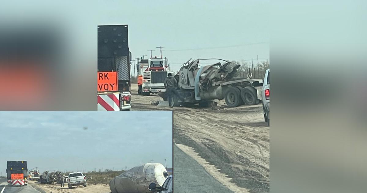 Truck Wreck on RM 1492 Near Midkiff