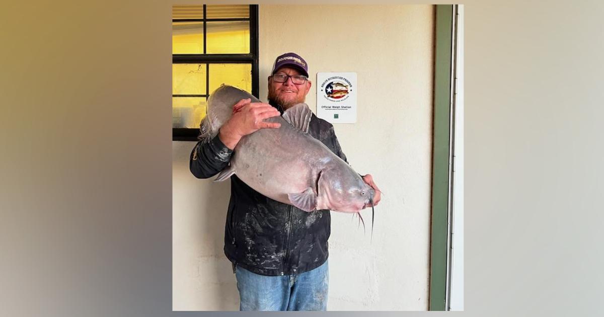 Angler Catches Record-Breaking Blue Catfish at Twin Buttes