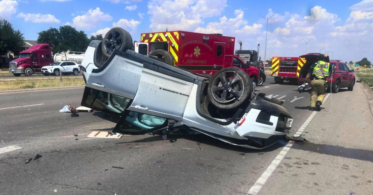 Rollover Crash Shuts Down Loop 250 in Midland