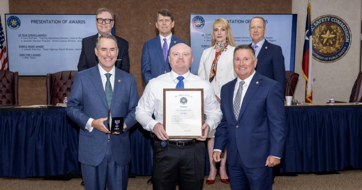 DPS Honors Trooper Joseph Sherman With Purple Heart