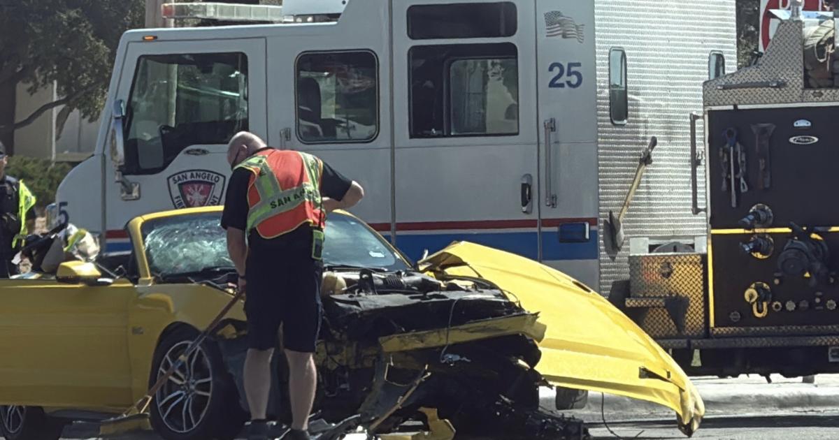 Mustang Smashed in Crash at Bryant and Jackson