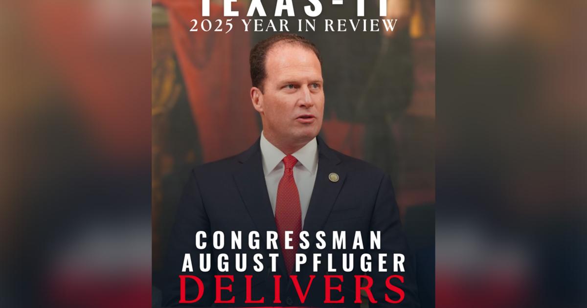 Rep. August Pfluger Releases 2025 Congressional Report