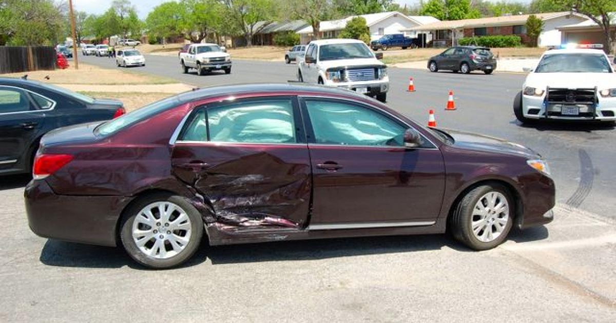 White Chevy Impala Crashes into Toyota Avalon on College Hills
