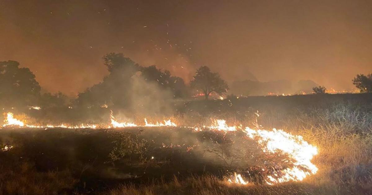 Massive Wildfire Burning Near the 4K Ranch in McCulloch County