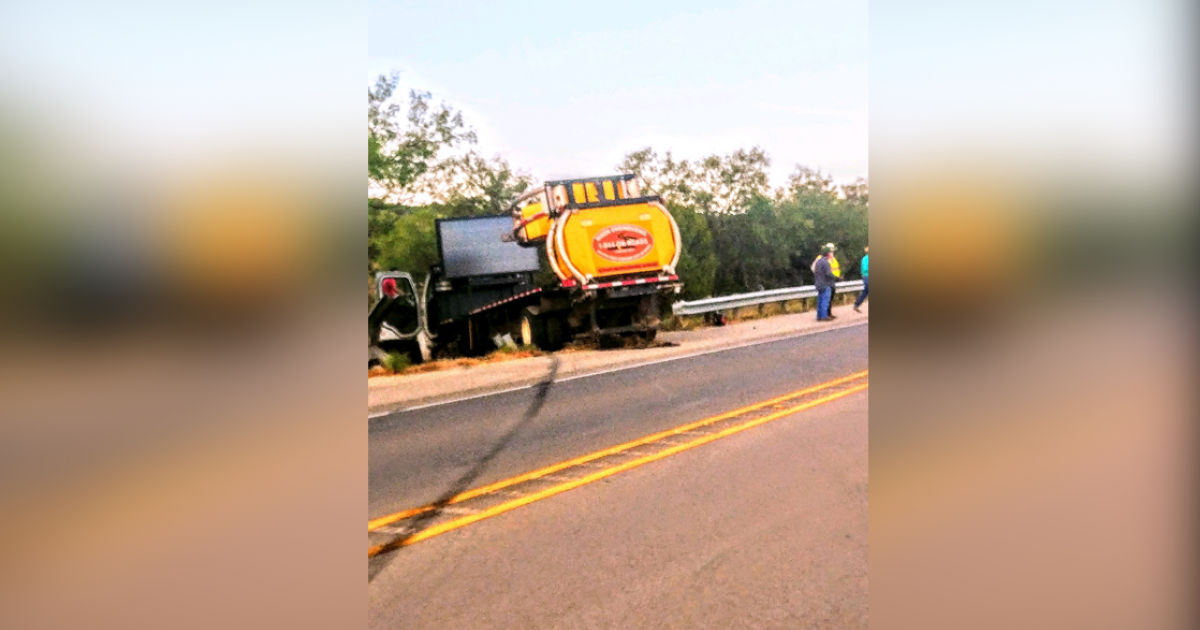 TxDOT Safety Truck Plows Into Guardrail on US 67