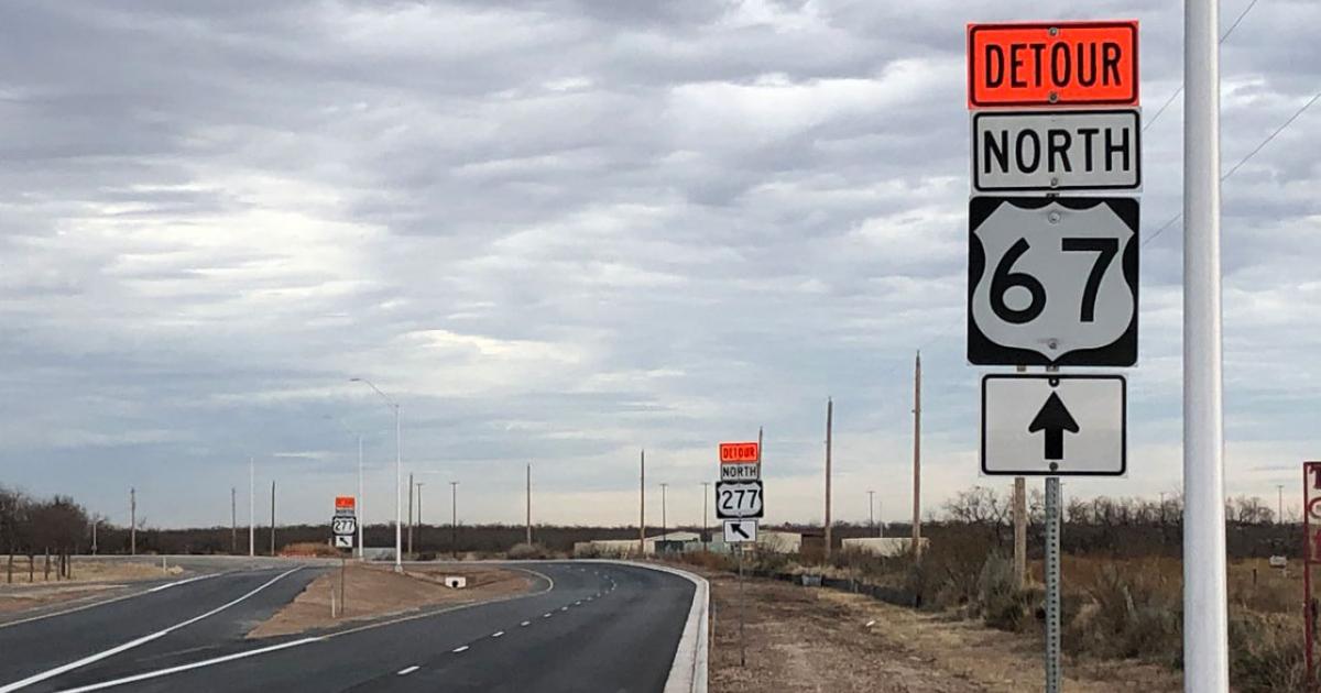 Road Construction Forces Drivers to Detour on US 67 Near Howard College