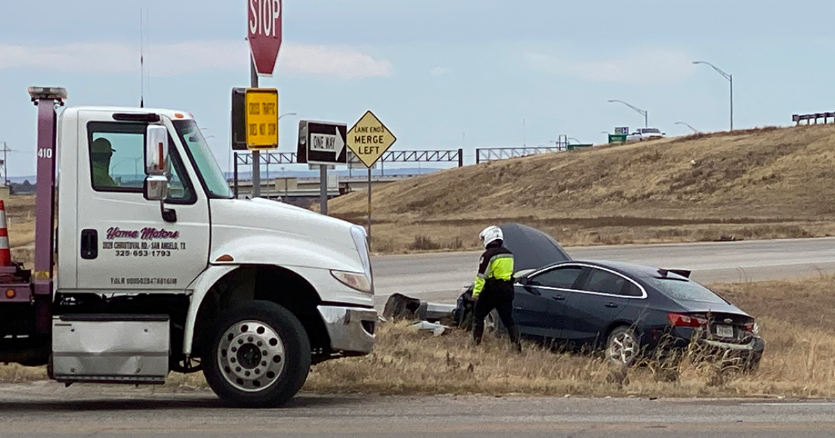 WATCH: Driver Strikes Light Pole in New Year's Day Crash