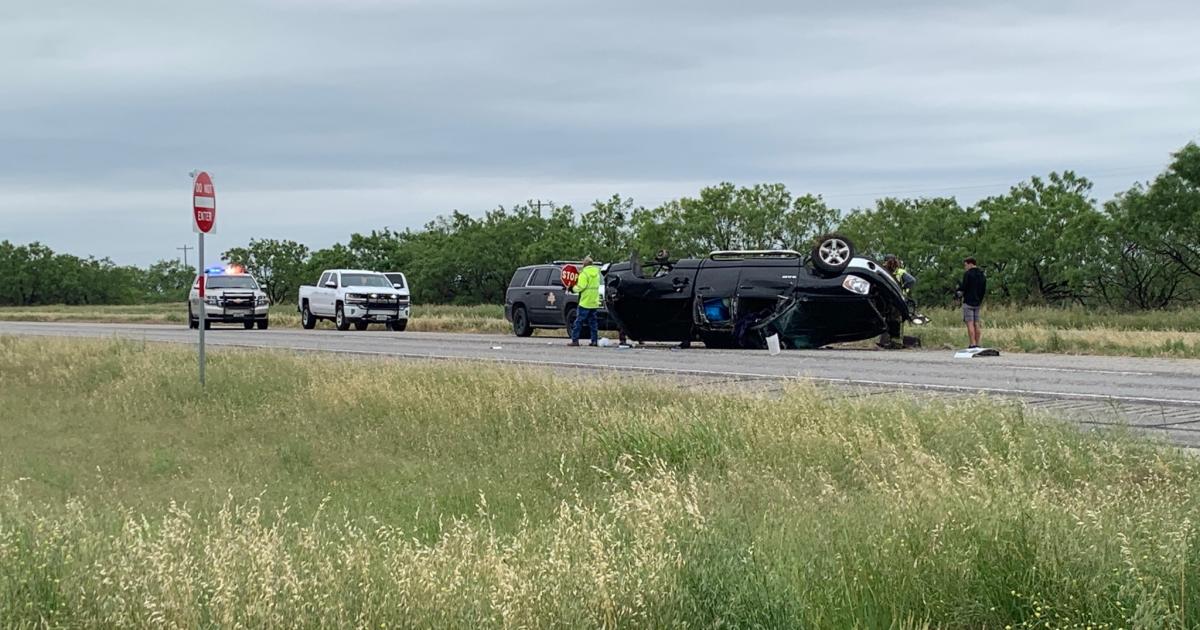 WATCH: Rollover Crash Near Miles on U.S.67 Slows Traffic