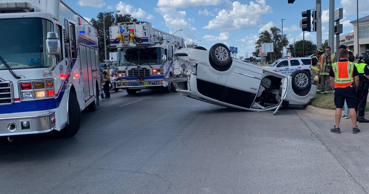 WATCH: Van Rolls Over in Downtown Crash