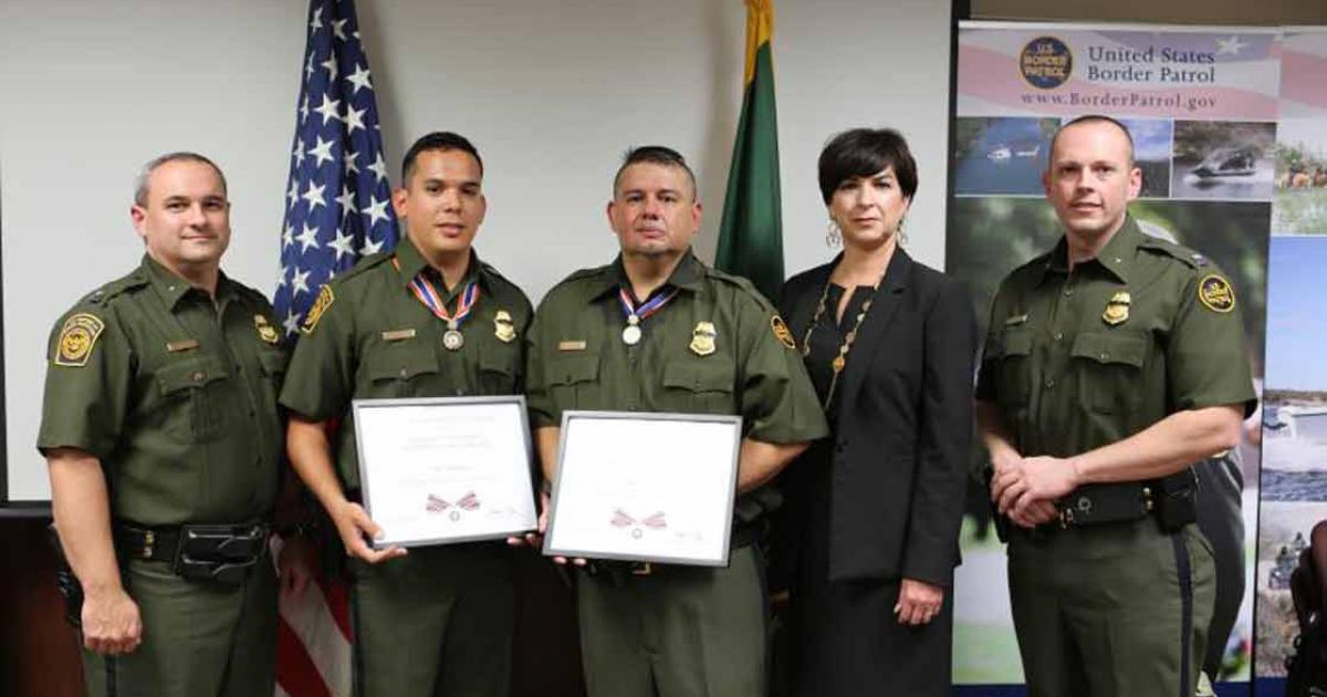 Del Rio Border Patrol Agents Receive Badge of Bravery