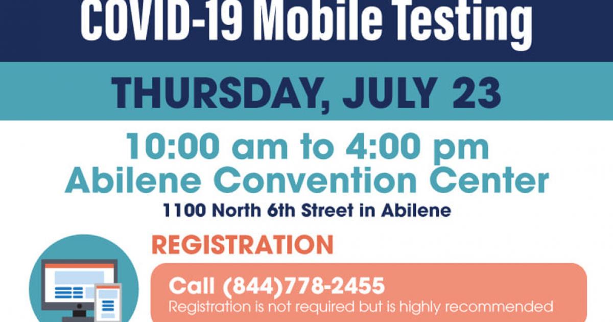 Abilene Offering Free Mobile Coronavirus Testing Today