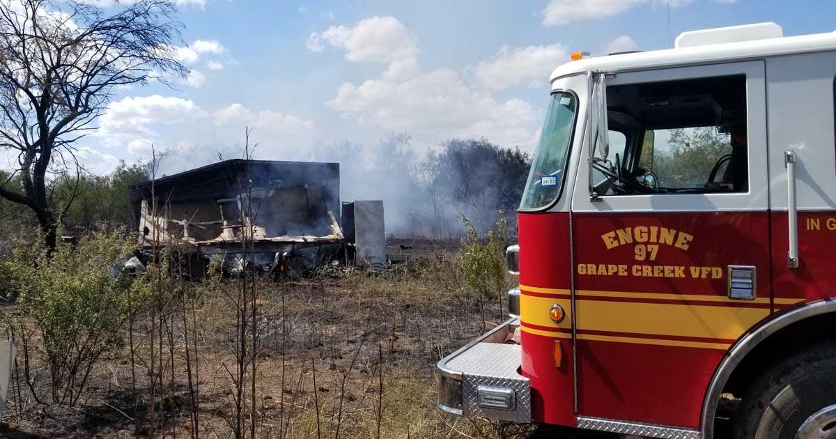 Grape Creek Volunteer Firefighters Take Down Large Grass Fire