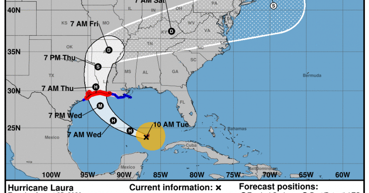 Hurricane Laura Threatens Texas Gulf Coast