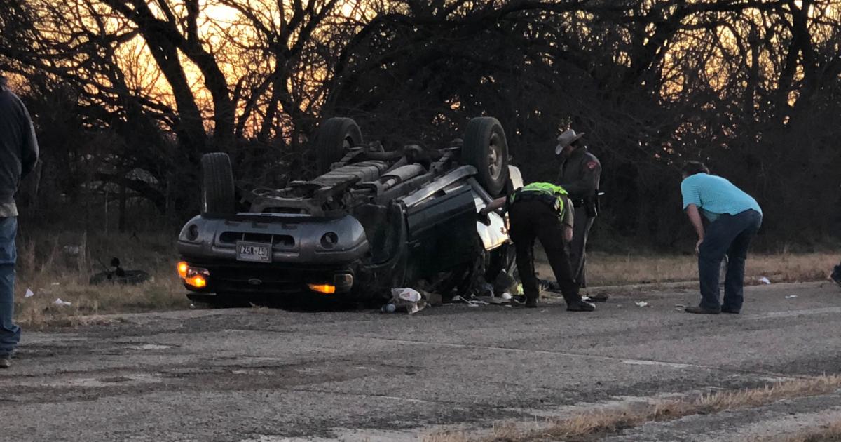 Ford Explorer Ends Up Upside Down On U.S. 67 North and Douglas Loop
