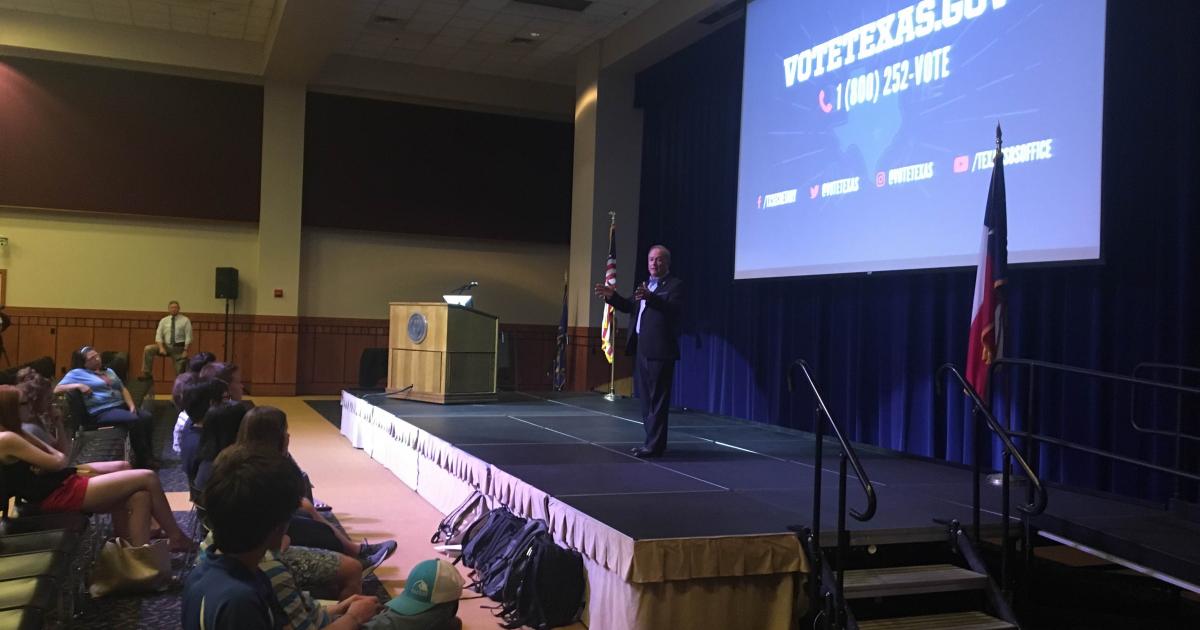 Texas Secretary of State Promotes "Vote Texas" Initiative in San Angelo