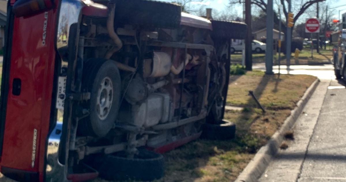 Rodeo Traffic: Pickup Crash Lands on Its Side