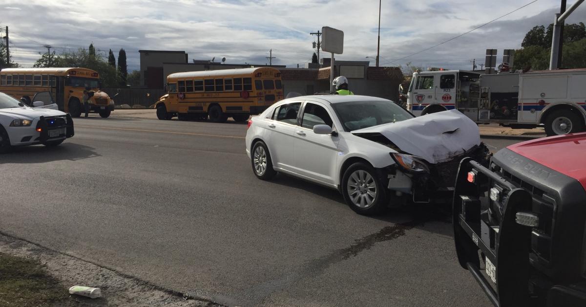 Turning Chrysler Slams into School Bus