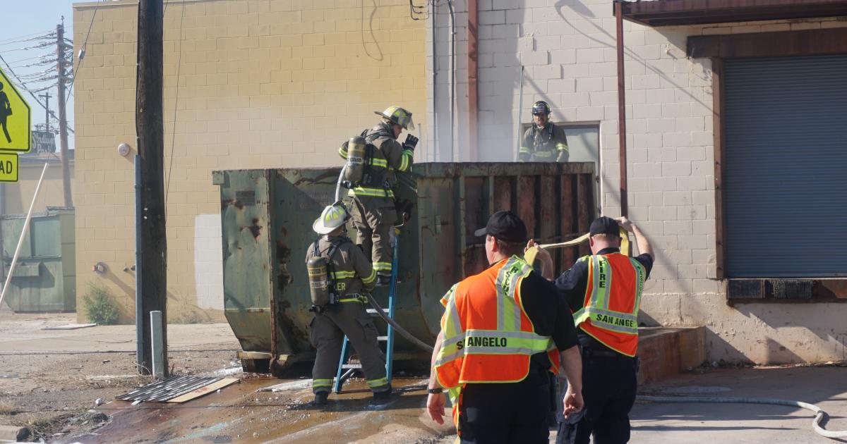 Firefighters Battle Large Dumpster Fire