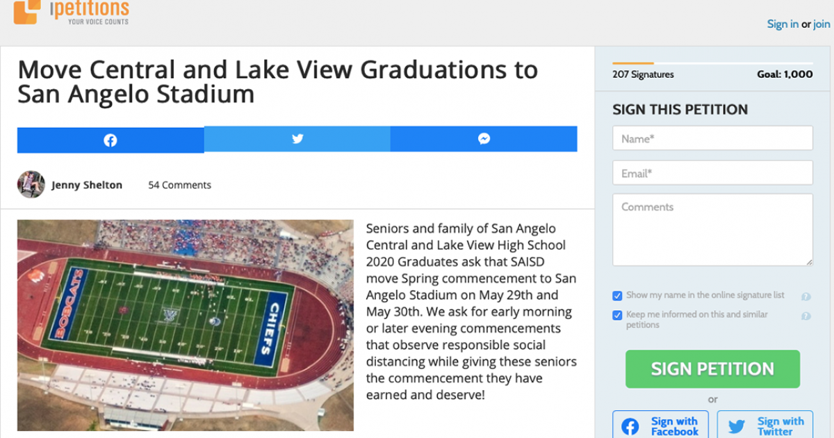 Petition Created to Move SAISD Graduations to San Angelo Stadium