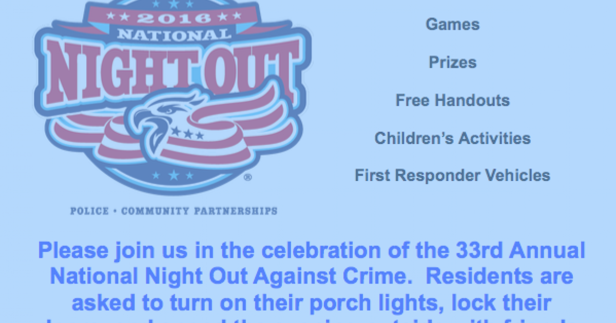 SAPD Partners with Community Members for National Night Out Against Crime