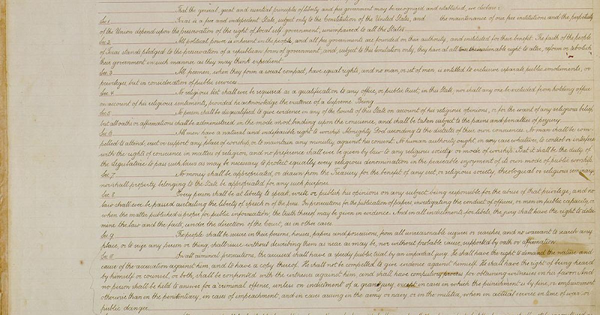 Texans Can Change the Texas Constitution by Voting, Starting October 23