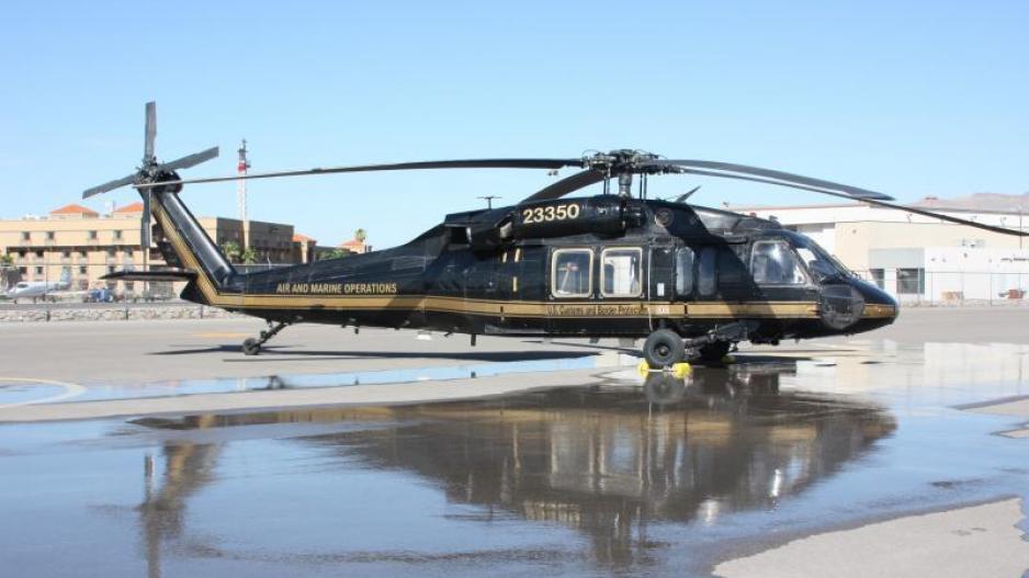 Lost Hiker Rescued by Customs Black Hawk Helicopter in Big Bend