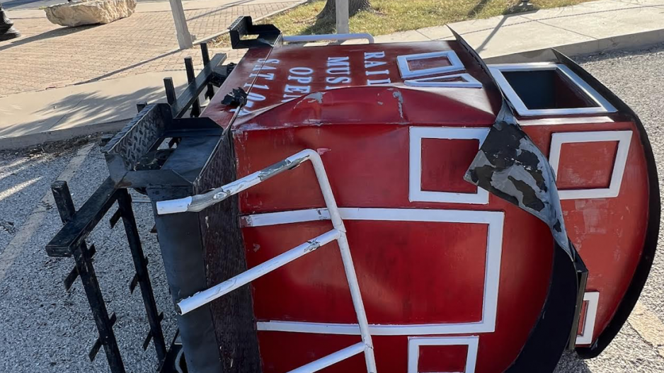 DERAILED: San Angelo Mini Caboose Severely Damaged in Hit-and-run Crash ...