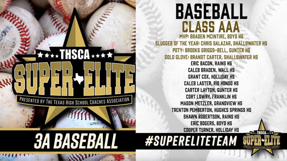 Wall Baseball Slugger Makes THSCA Elite Super Team
