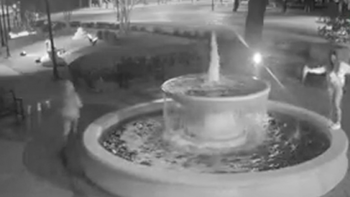 WATCH: Cops Looking for Girls Responsible for Water Fountain Prank