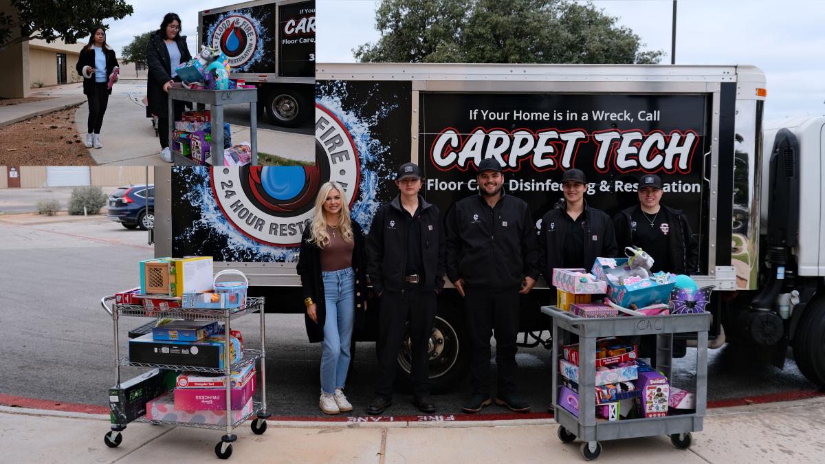 WATCH: Carpet Tech Drops Off Record-Breaking Toy Collection in San Angelo