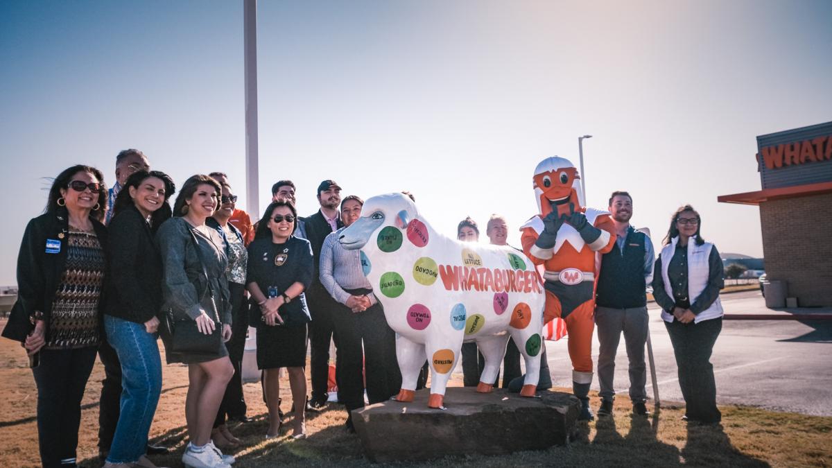 Whataburger Hosts Sheep Unveiling
