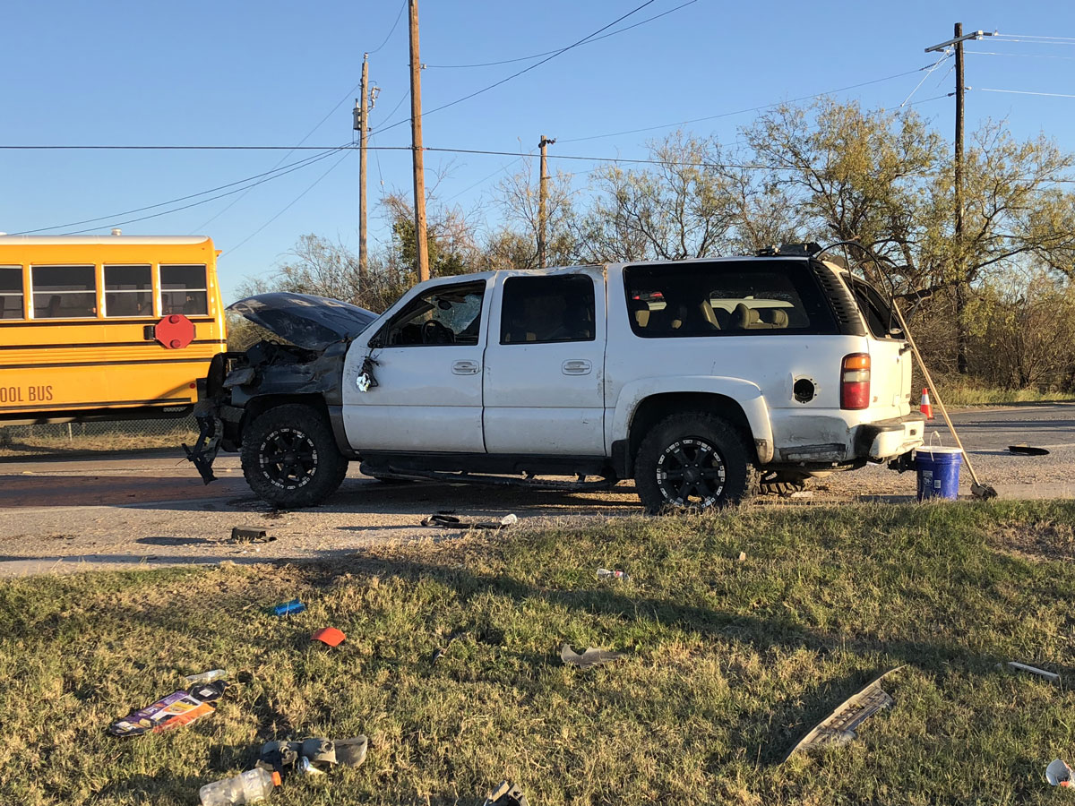 Suburban Rolls 2 or 3 Times in Crash that Closes Old Christoval Road